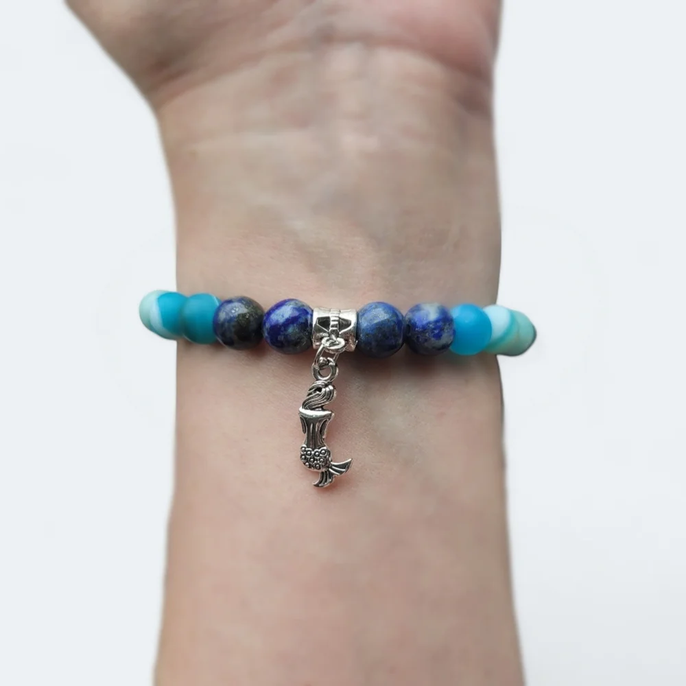 Jewelry | New Handmade Elastic Gemstone Healing Intention Blue Ocean ...